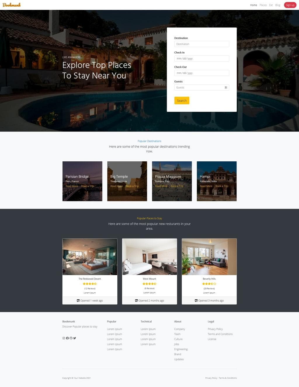 Bookmunk | Bootstrap 4 Landing Page template - Gridbox