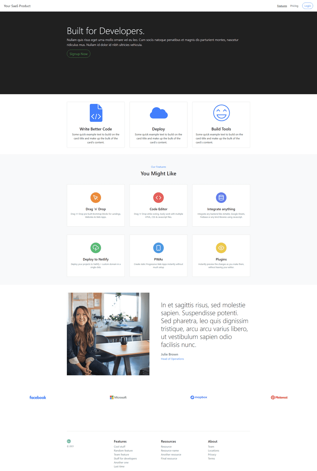 Minimal SaaS | Bootstrap 4 Website template - Gridbox