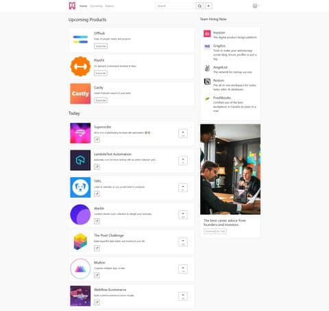 Product Hunt Clone | Bootstrap 4 Website template - Gridbox